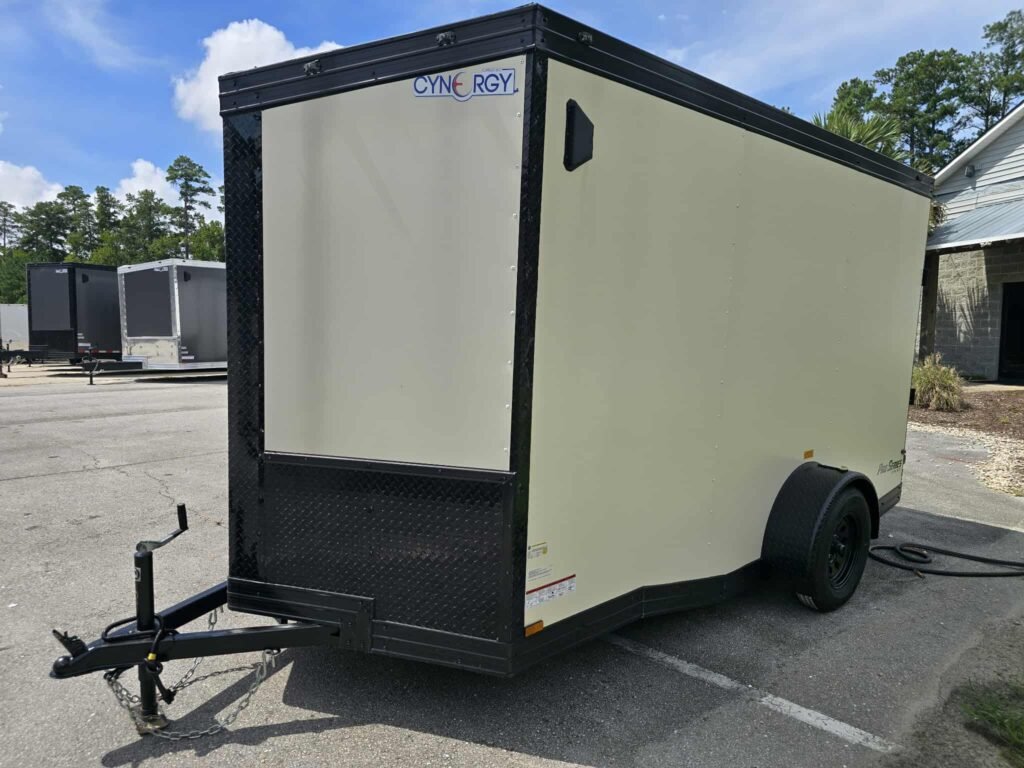 Enclosed 6×12 White Cargo Trailer - Caballus Trailers LLC