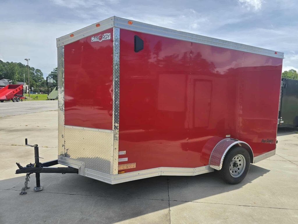 New Enclosed 6x12Sa Red Cargo Trailer - Caballus Trailers
