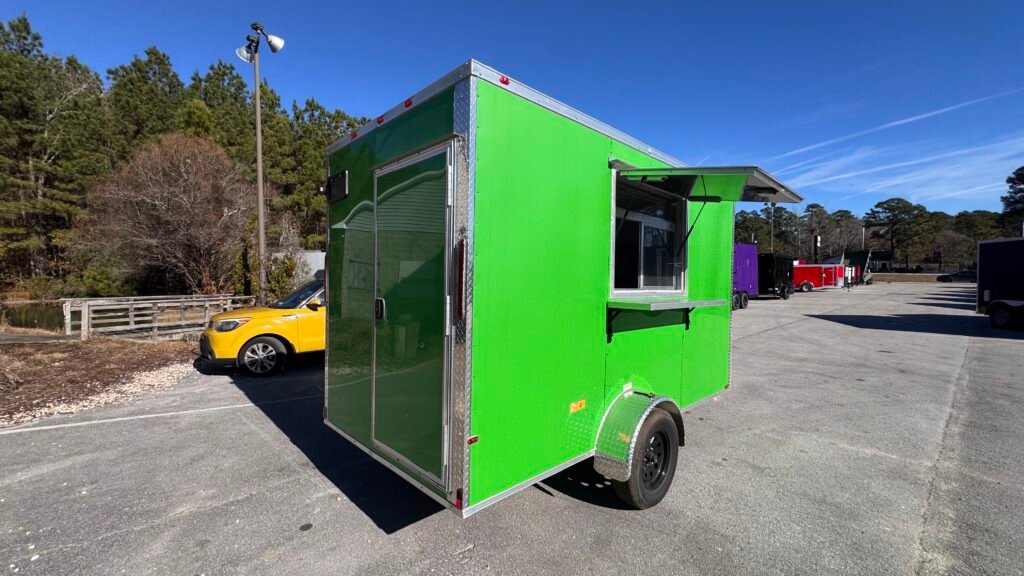 6×12 Concession Trailer – Green | 6'9" Interior | 50 AMP | A/C ...